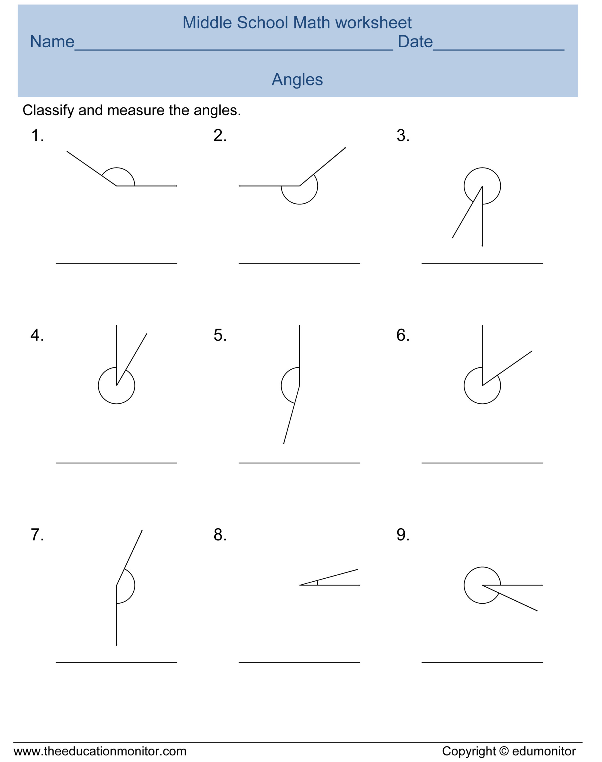 Measure The Angles Worksheet - Angleworksheets.com Measure The Angles Worksheet - Angleworksheets.com