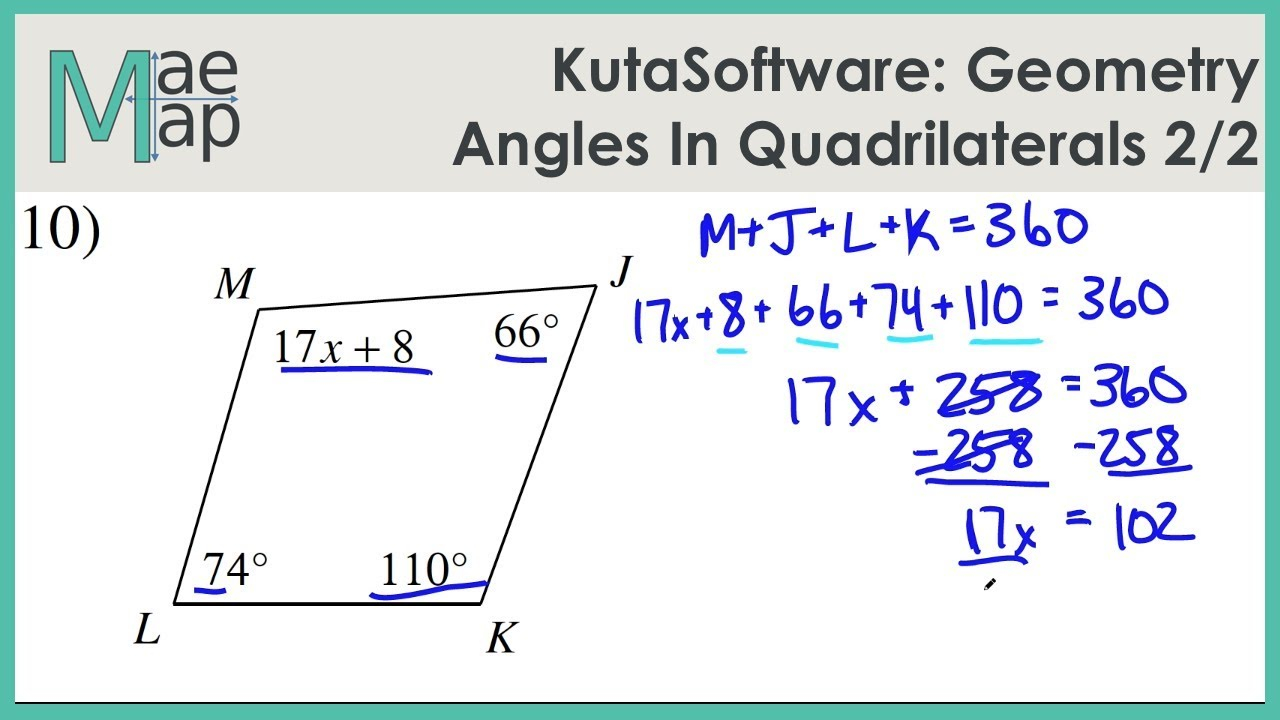 Kuta Software Infinite Geometry Angles In Quadrilaterals Worksheet ... Kuta Software Infinite Geometry Angles In Quadrilaterals Worksheet ...